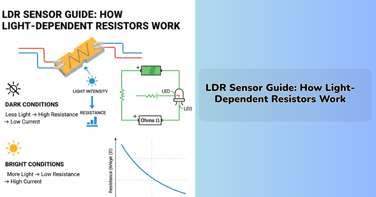 LDR Sensor Guide: How Light-Dependent Resistors Work – IEM Robotics