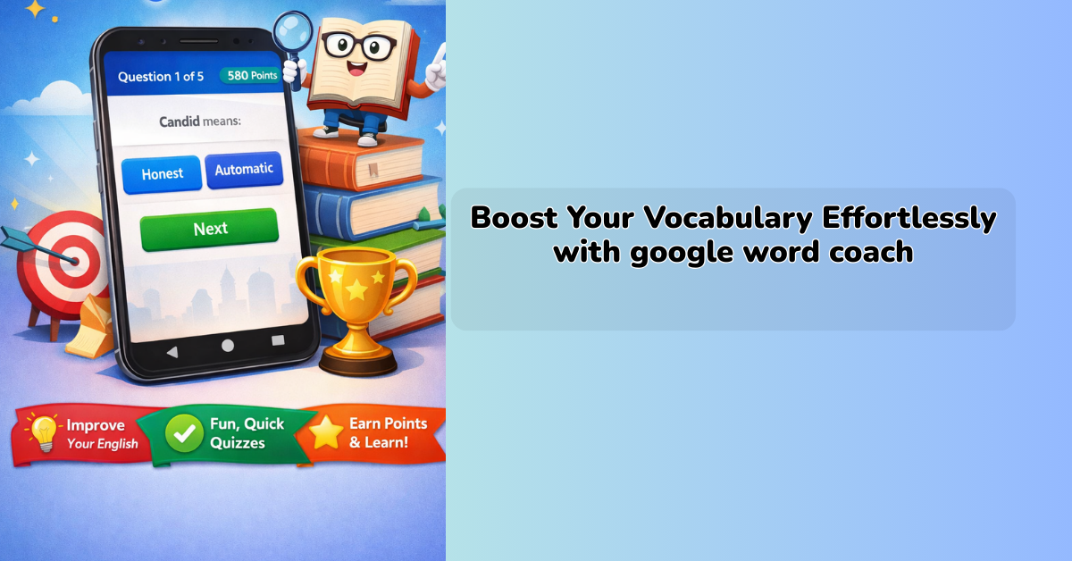 Boost Your Vocabulary Effortlessly with google word coach – IEM Robotics