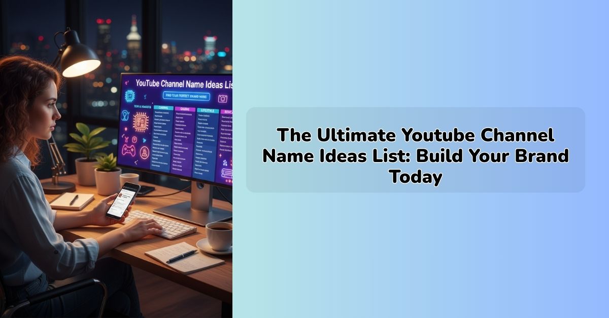The Ultimate Youtube Channel Name Ideas List: Build Your Brand Today ...