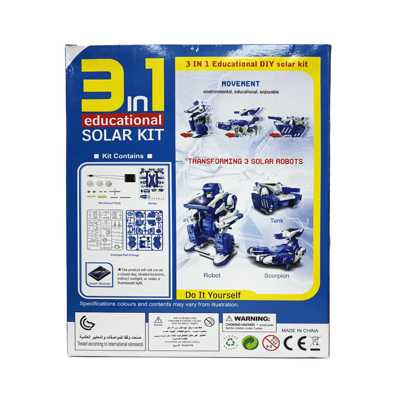 3 in 1 Educational DIY Solar Robot Kit for Kids 10+ years – IEM Robotics