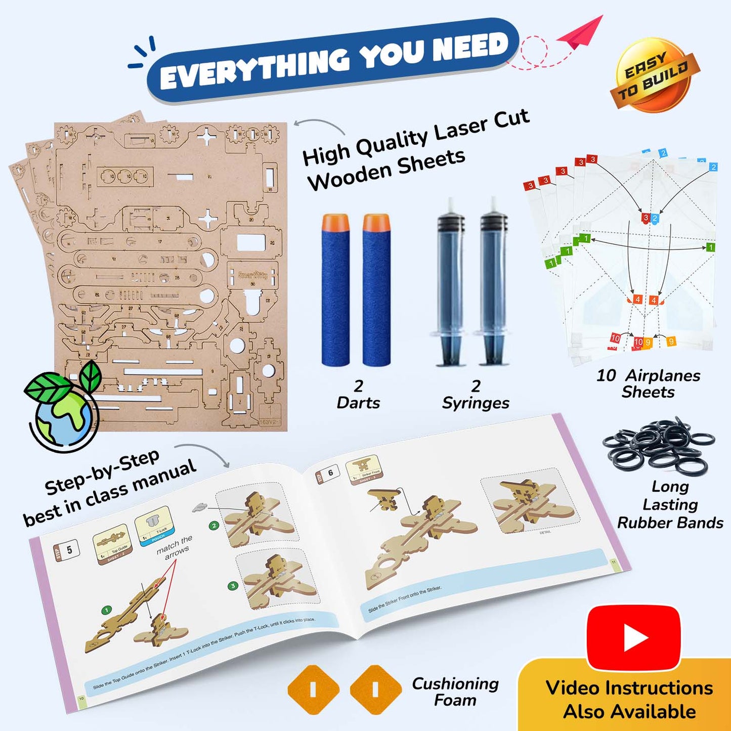 Hydraulic Plane Launcher DIY STEM Construction Toy – IEM Robotics